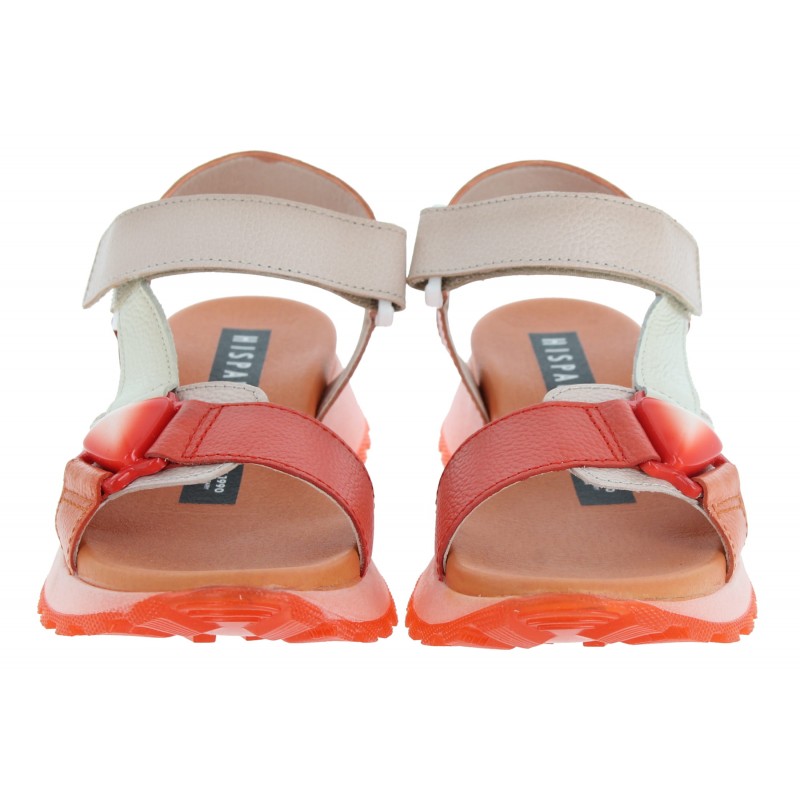 Hispanitas Maui Sandals Coral Scarlet Leather
